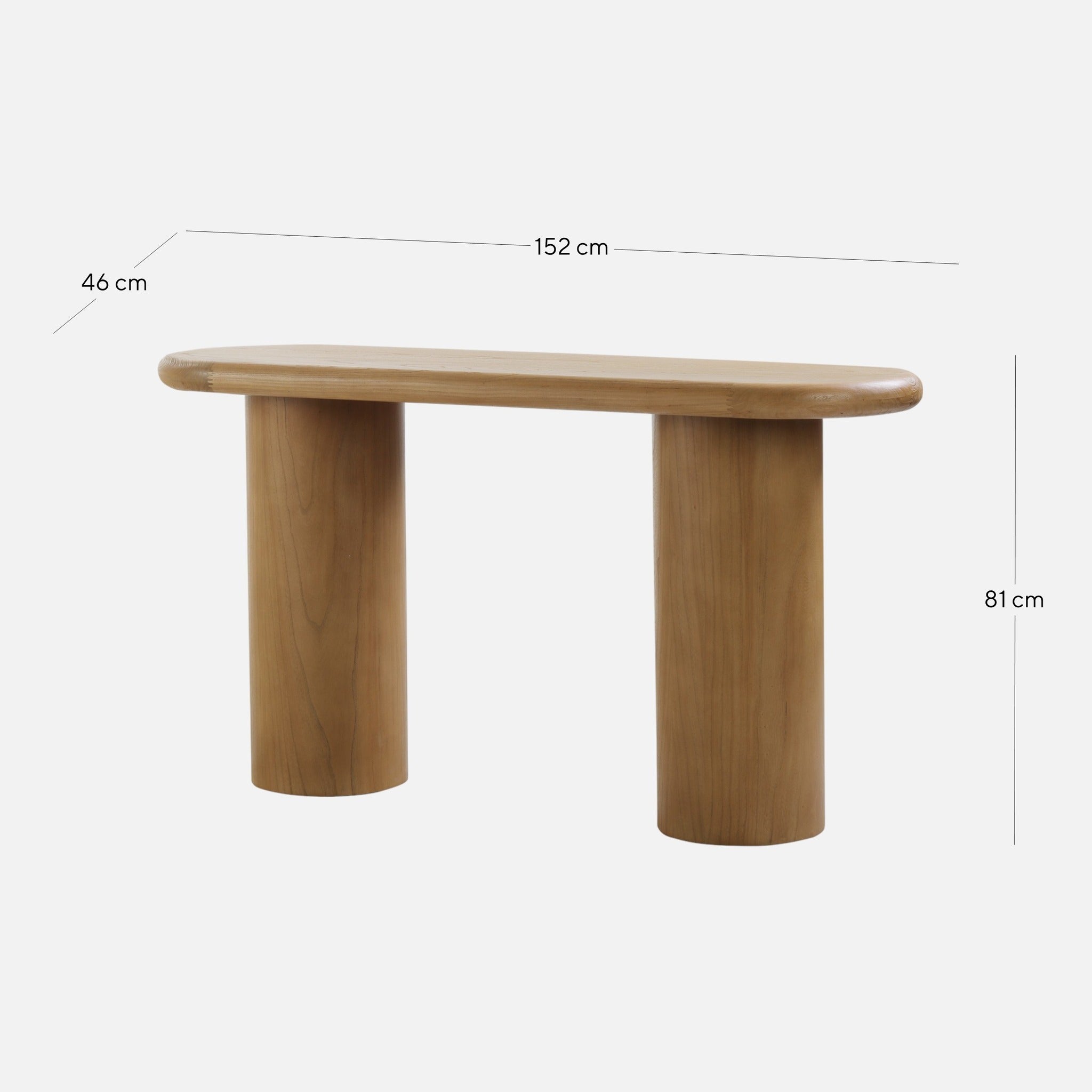 Alida 1.52m New Elm Console Table - Natural | Interior Secrets
