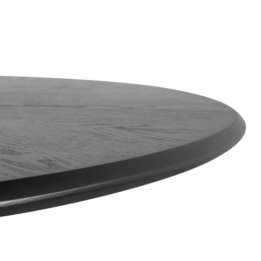 Leonardo 1.2m Round Dining Table - Full Black | Interior Secrets