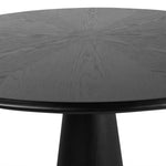 Leonardo 1.2m Round Dining Table - Full Black | Interior Secrets