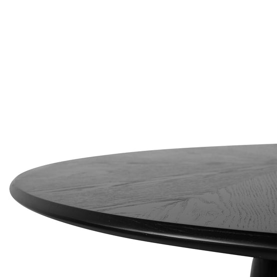 Leonardo 1.2m Round Dining Table - Full Black | Interior Secrets