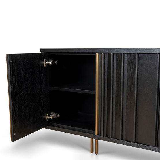 Roshan 2m Buffet Unit - Textured Espresso Black | Interior Secrets