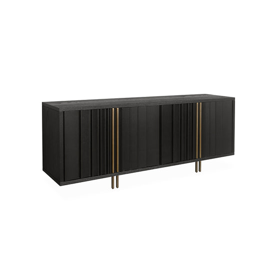 Roshan 2m Buffet Unit - Textured Espresso Black | Interior Secrets