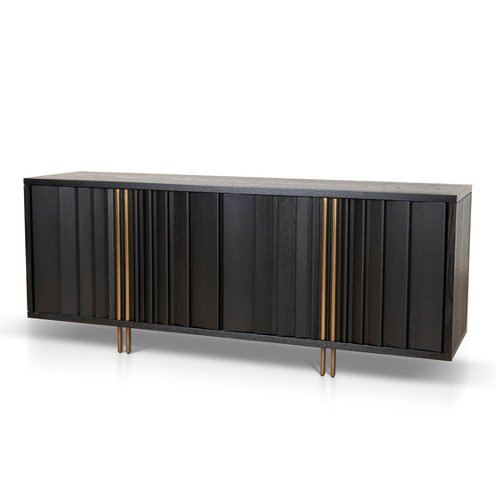 Roshan 2m Buffet Unit - Textured Espresso Black | Interior Secrets