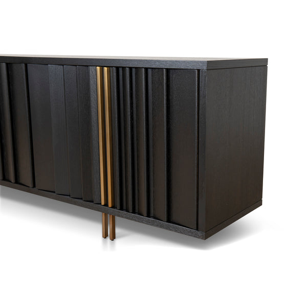 Roshan 2m Buffet Unit - Textured Espresso Black | Interior Secrets