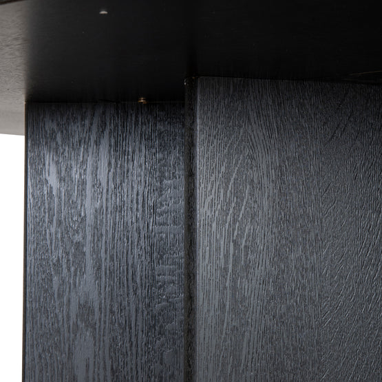 Roshan 3m Pill Shape Dining Table - Textured Espresso Black | Interior ...