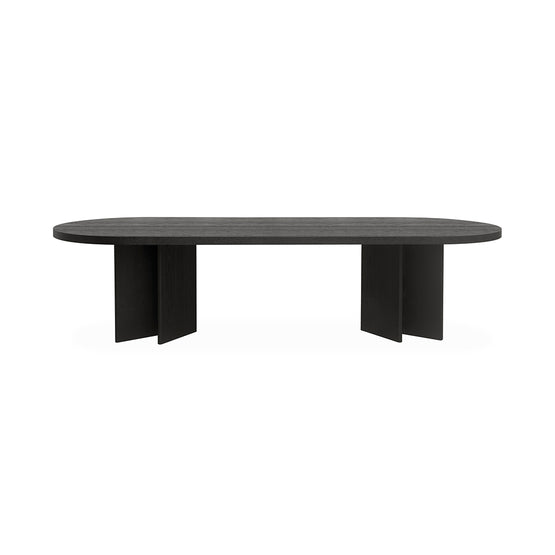 Roshan 3m Pill Shape Dining Table - Textured Espresso Black | Interior ...