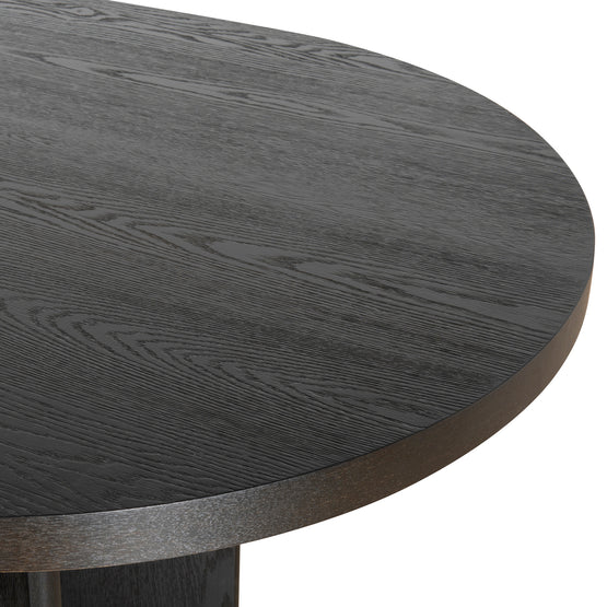 Roshan 3m Pill Shape Dining Table - Textured Espresso Black | Interior ...