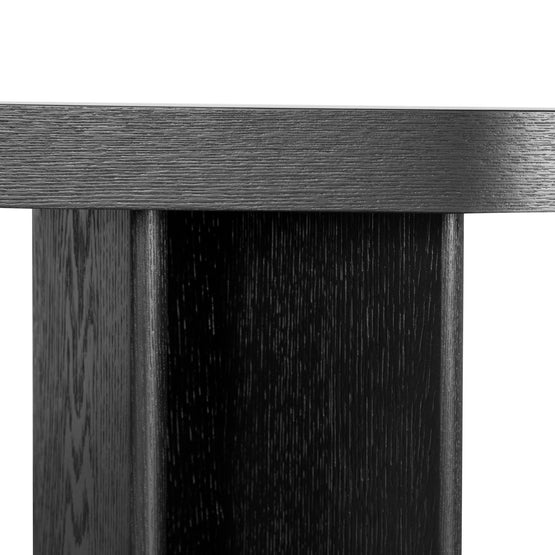 Roshan 1.3m Pill Shape Console Table - Textured Espresso Black ...