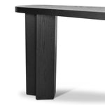 Roshan 1.3m Pill Shape Console Table - Textured Espresso Black ...