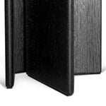 Roshan 1.3m Pill Shape Console Table - Textured Espresso Black ...