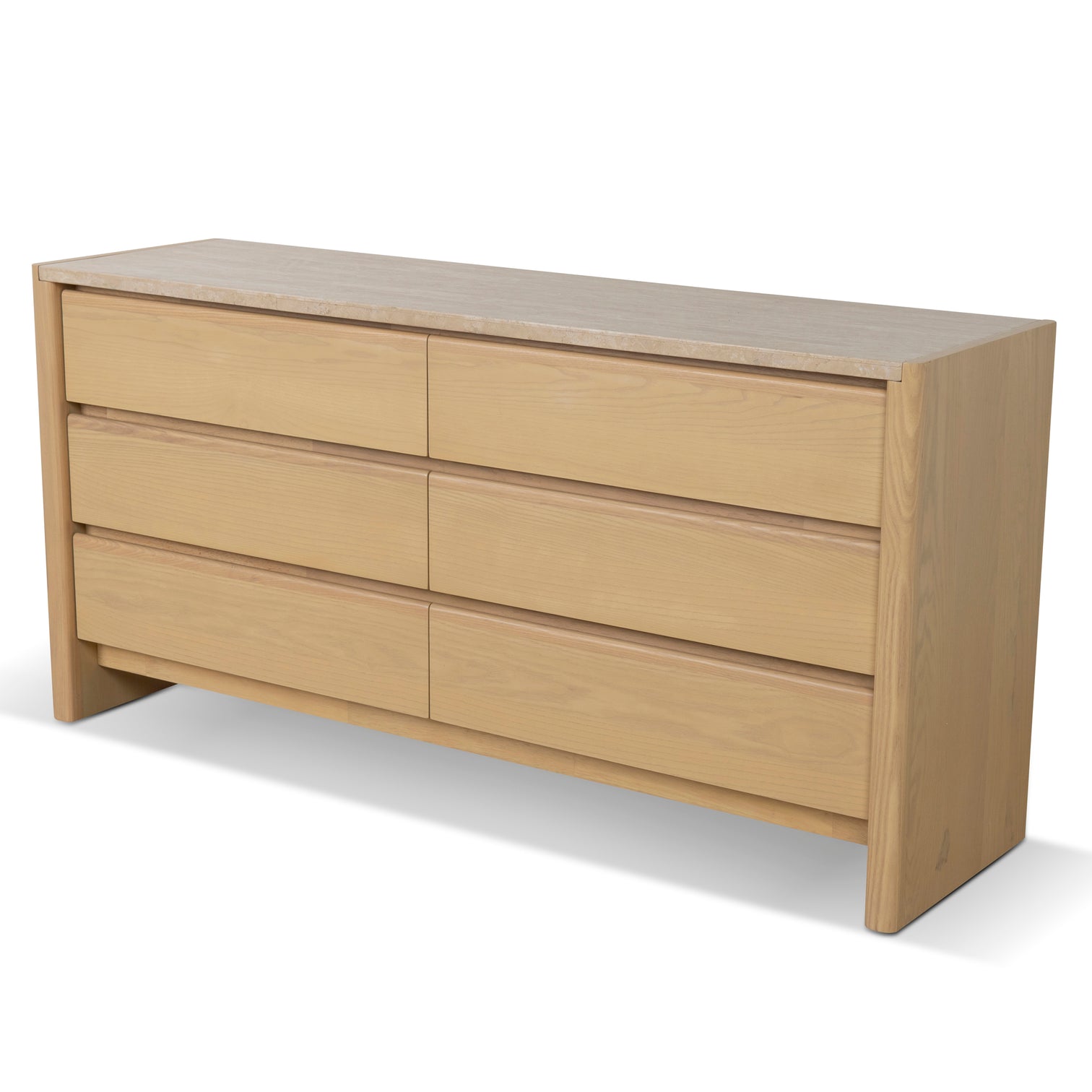 Linden 1.6m Travertine Chest of Drawers - Creme Ash | Interior Secrets