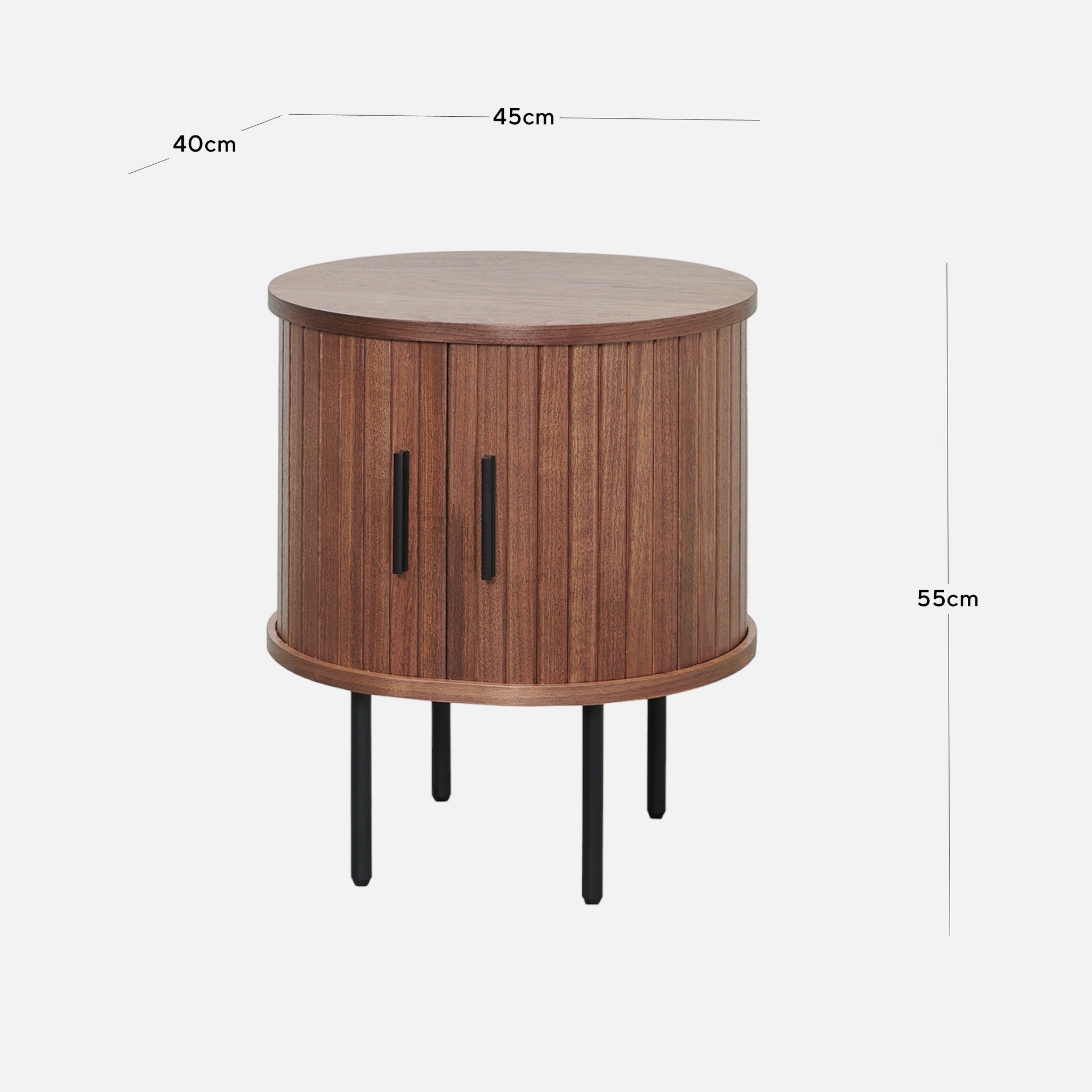 Dania Round Side Table - Walnut - Last One | Interior Secrets
