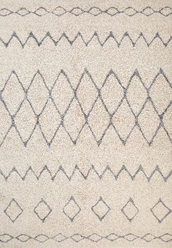 Hiero Boho Patterned Rug - Ivory and Grey 160cm x 230 cm | Interior Secrets