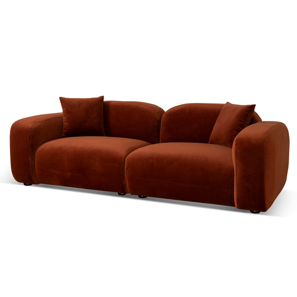 Soma 3 Seater Sofa - Umber Orange | Interior Secrets
