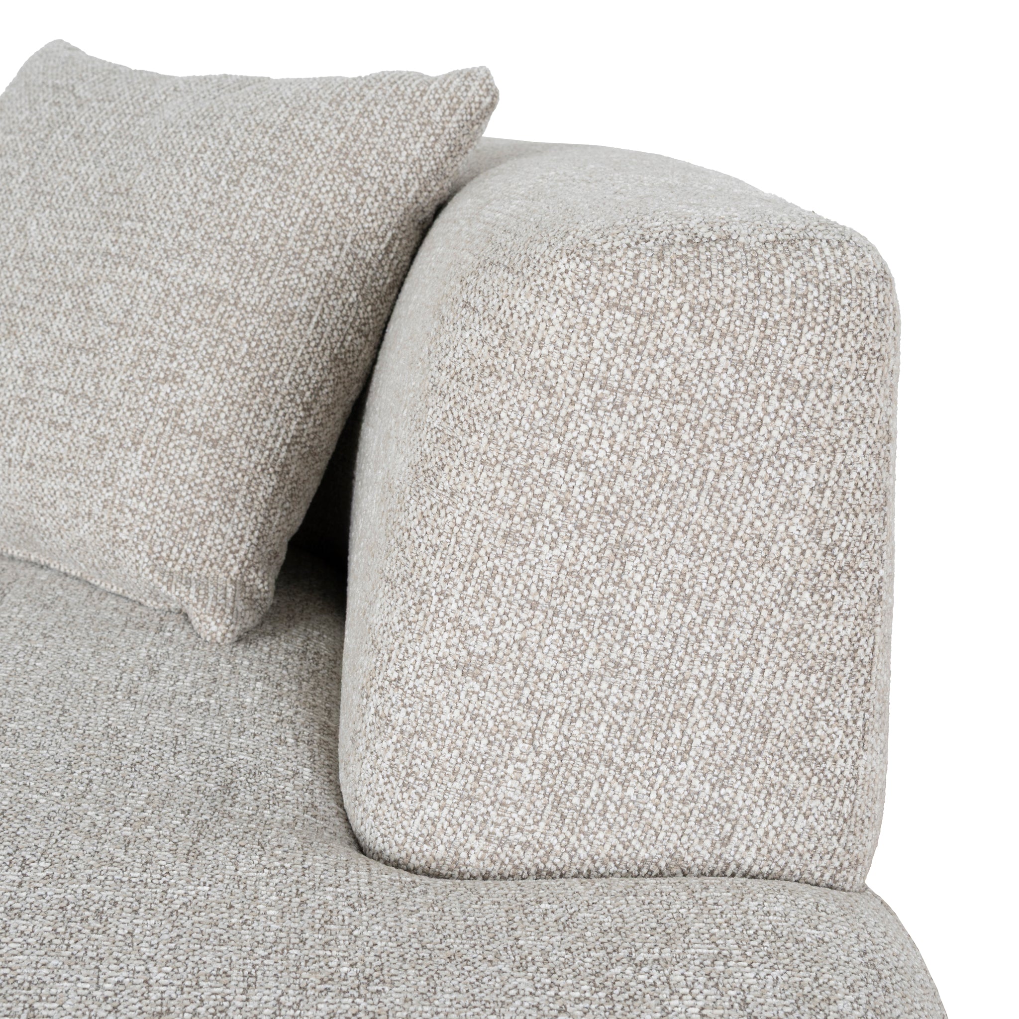 Roly Modular Left Chaise Sofa - Coral Natural Linen | Interior Secrets