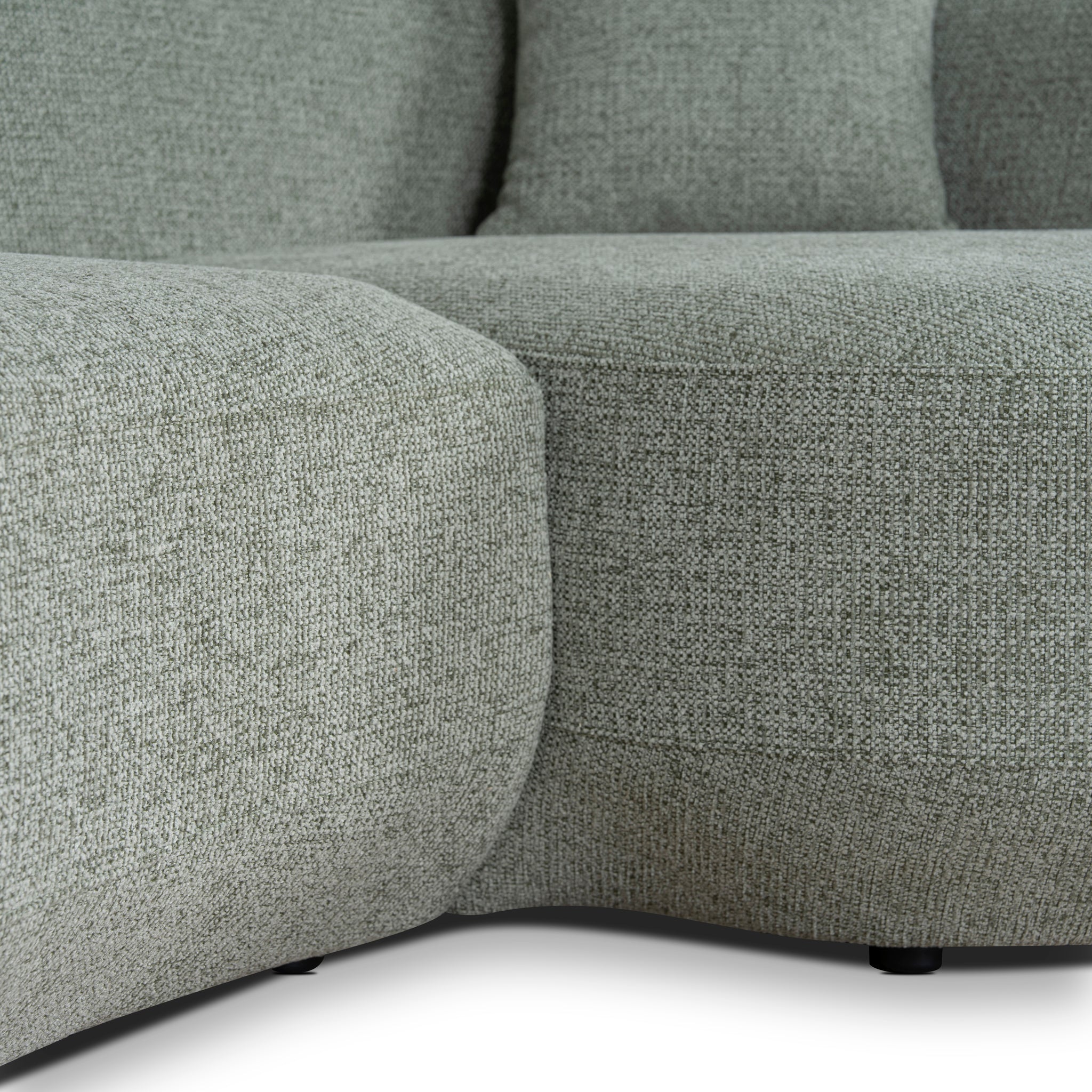 Roly Modular Right Chaise Sofa - Coral Light Green | Interior Secrets