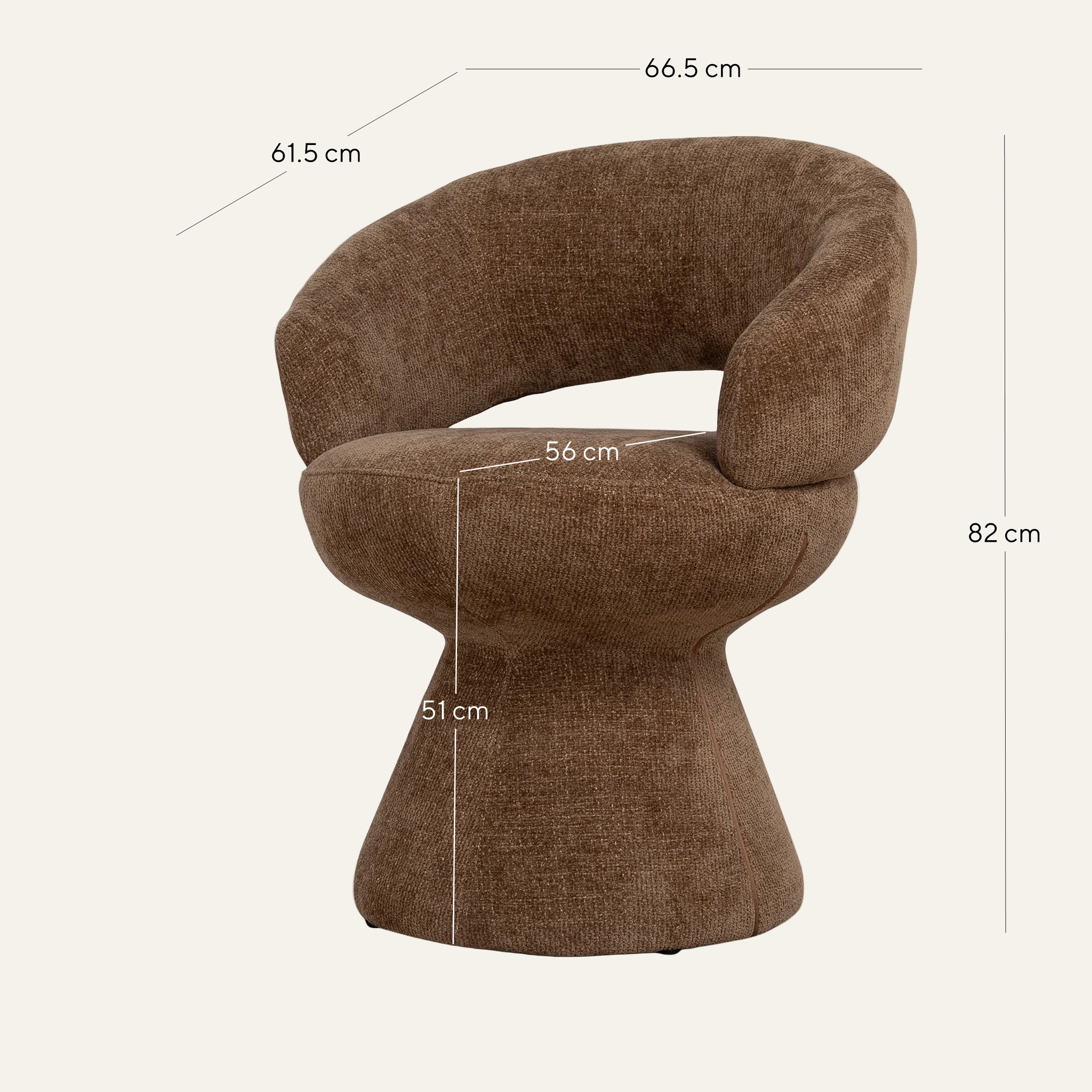 Marvaise Lounge Chair - Lila Nutmeg | Interior Secrets