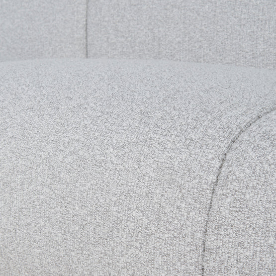 Elita 3 Seater Fabric Sofa - Silver Grey Boucle | Interior Secrets