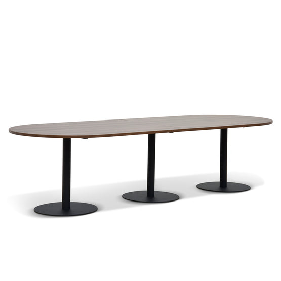 Ripponlea 3m Oval Meeting Table - Walnut | Interior Secrets
