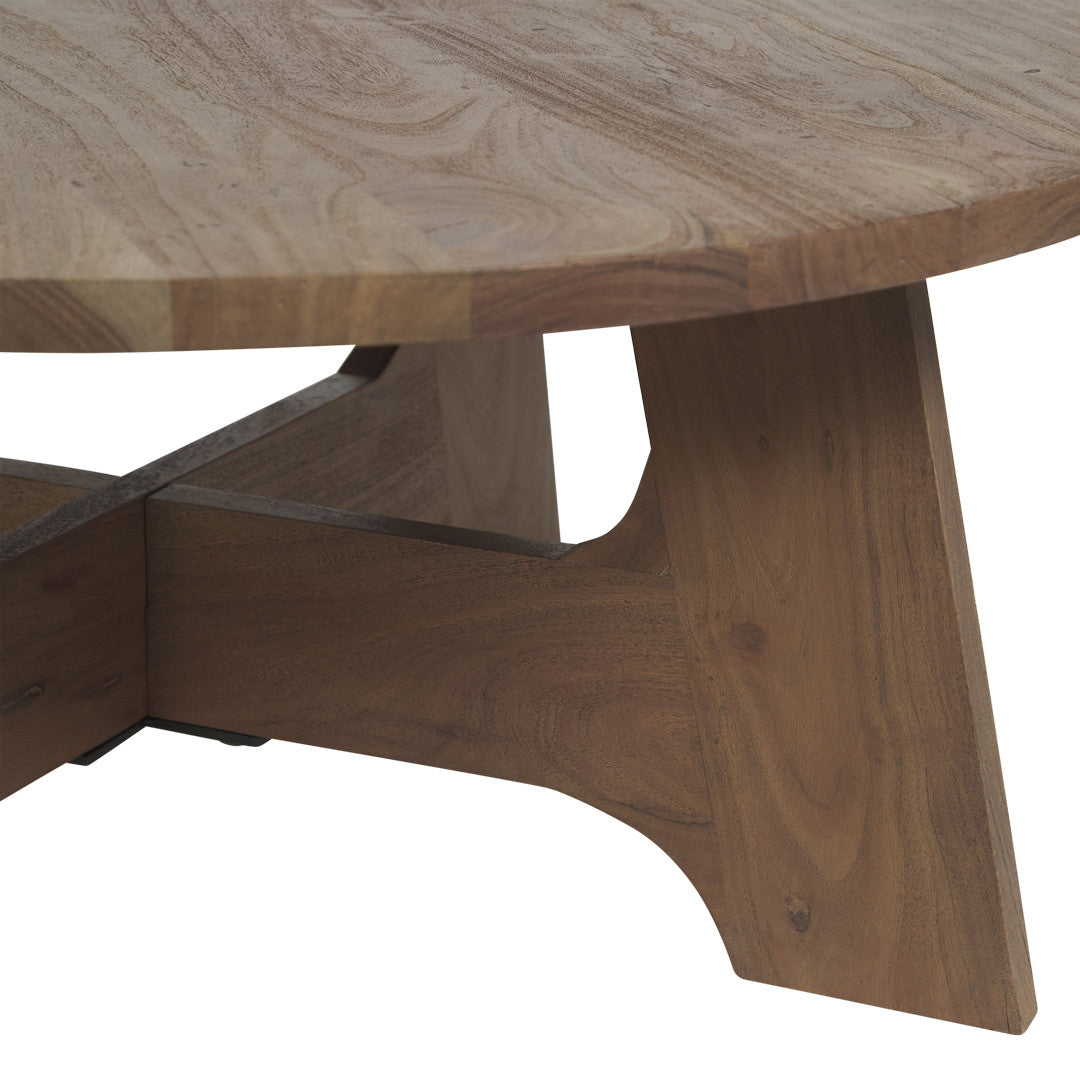 Rosco Wooden Coffee Table - Light Walnut | Interior Secrets