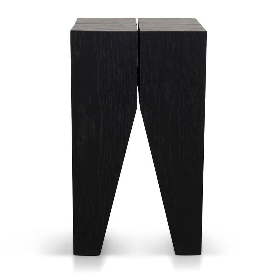 Velour 27cm Square Side Table - Full Black | Interior Secrets