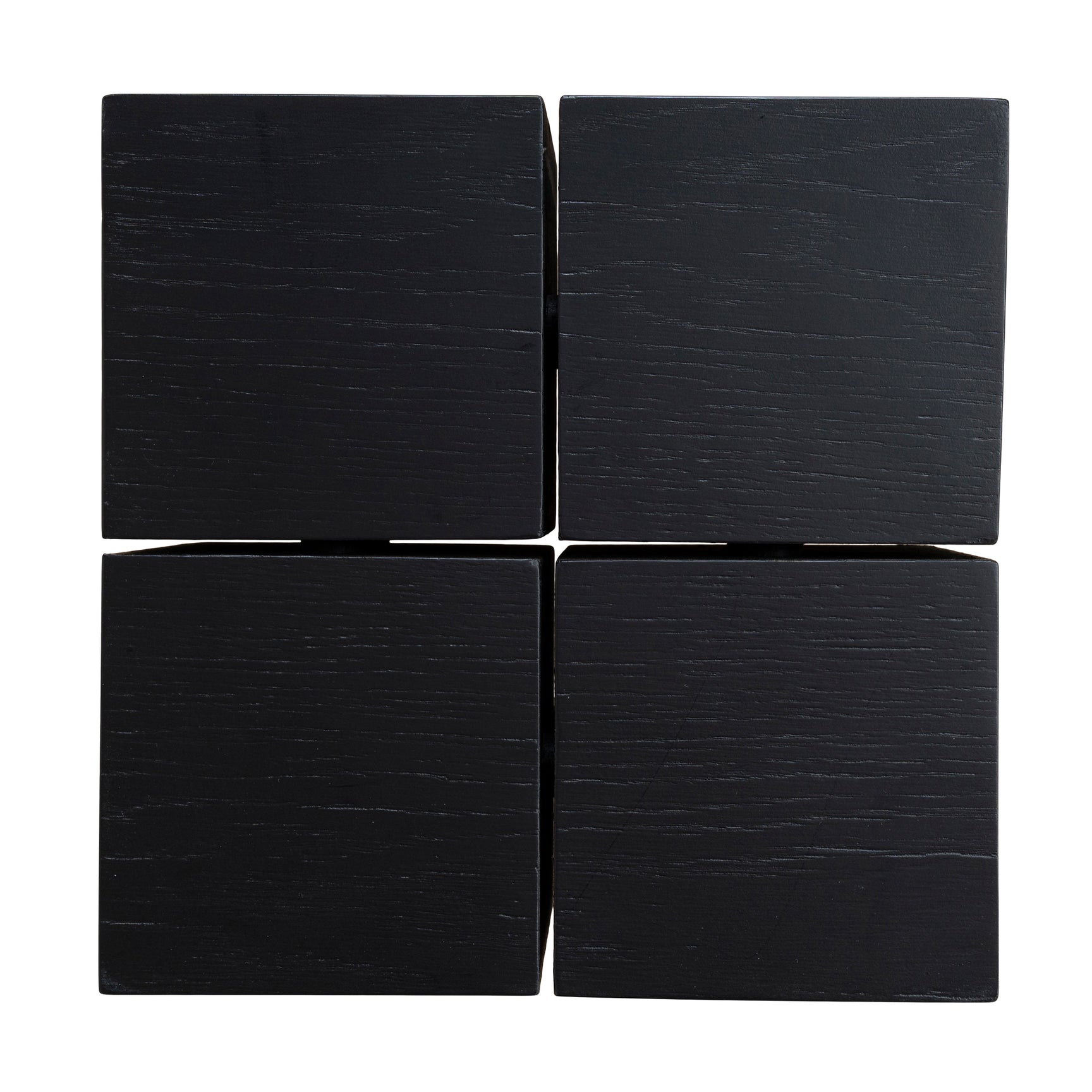 Velour 27cm Square Side Table - Full Black | Interior Secrets