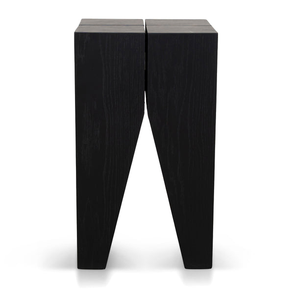 Velour 27cm Square Side Table - Full Black | Interior Secrets