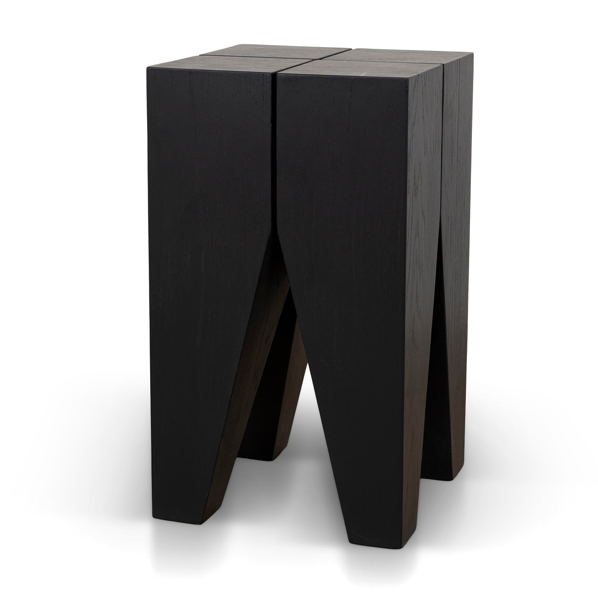 Velour 27cm Square Side Table - Full Black | Interior Secrets