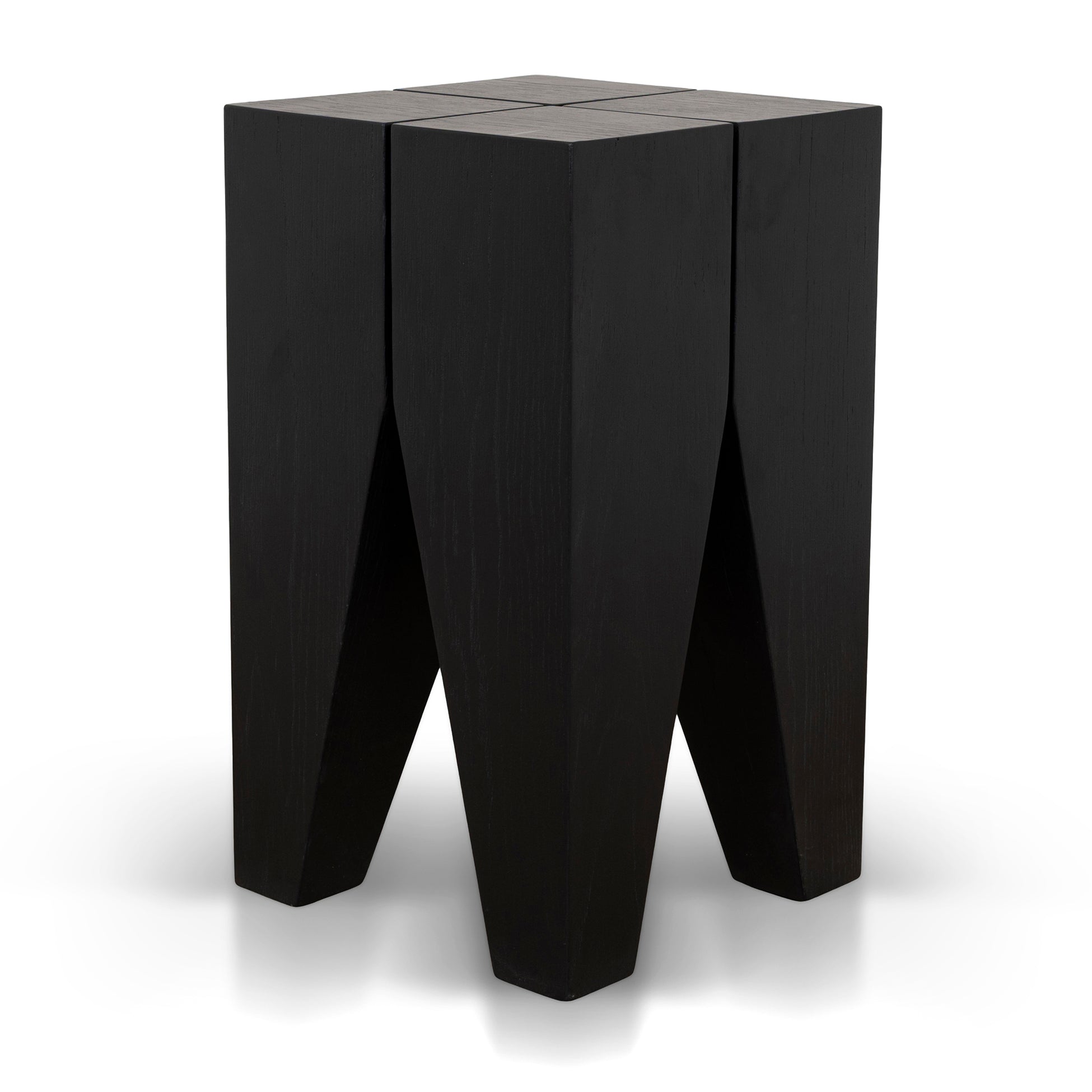 Velour 27cm Square Side Table - Full Black | Interior Secrets