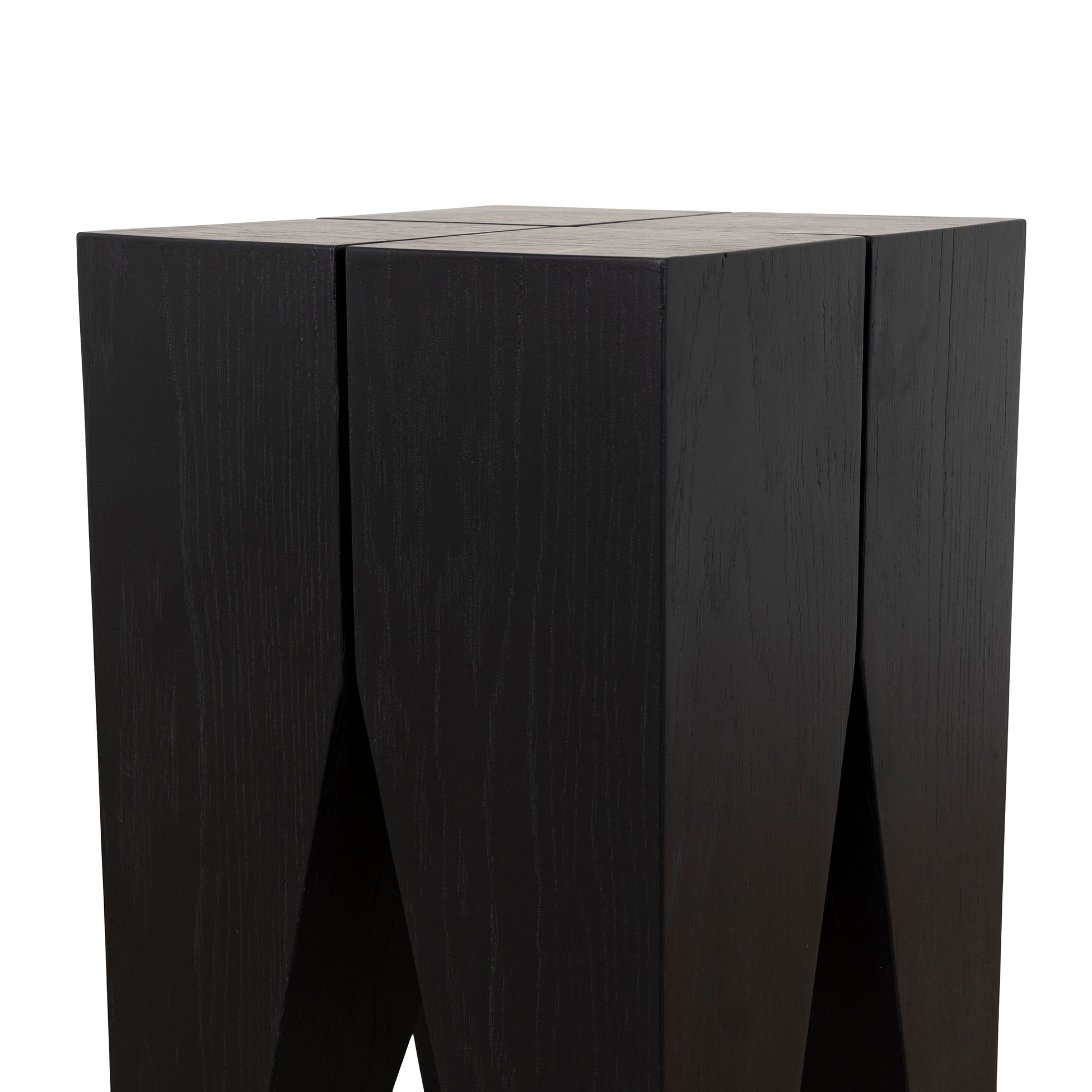 Velour 27cm Square Side Table - Full Black | Interior Secrets