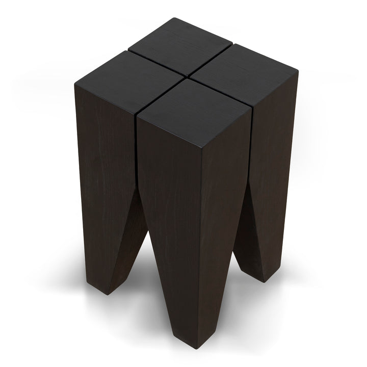 Velour 27cm Square Side Table - Full Black | Interior Secrets
