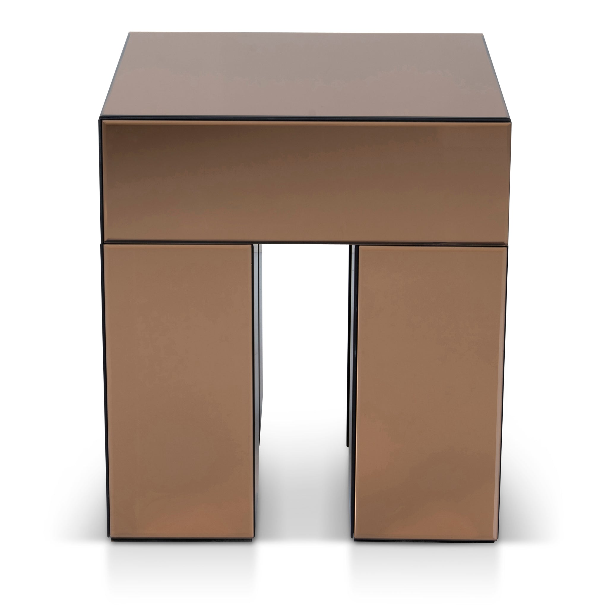 Bela 45cm Square Bedside Table - Natural | Interior Secrets