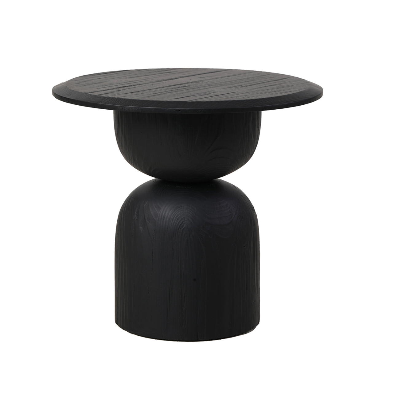 Gabriel Round Side Table - Full Black | Interior Secrets