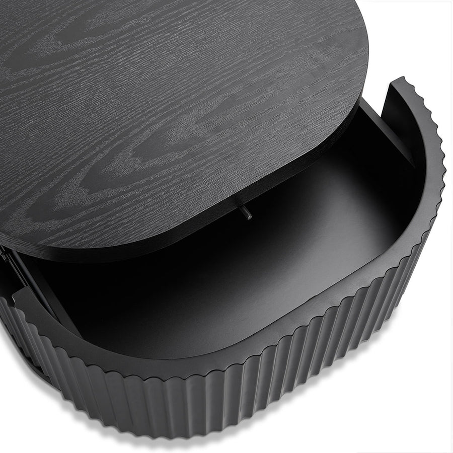 Elino Bedside Table - Full Black | Interior Secrets