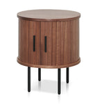Dania Round Side Table - Walnut - Last One | Interior Secrets