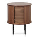 Dania Round Side Table - Walnut | Interior Secrets