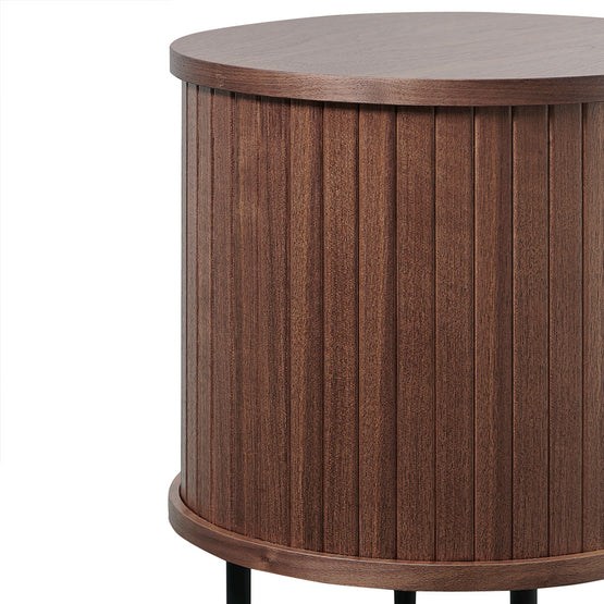 Dania Round Side Table - Walnut | Interior Secrets