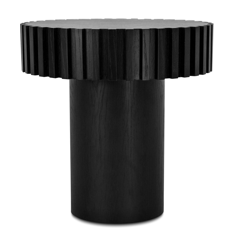 Alfaro 50cm Round Side Table - Full Black | Interior Secrets