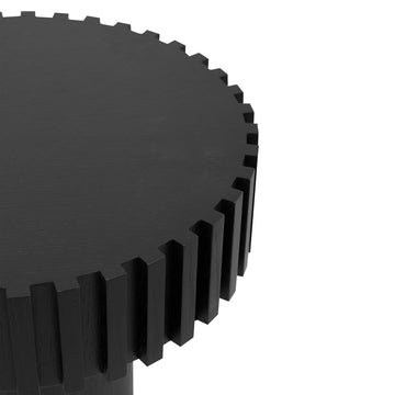 Alfaro 50cm Round Side Table - Full Black | Interior Secrets