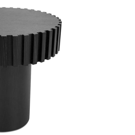 Alfaro 50cm Round Side Table - Full Black | Interior Secrets
