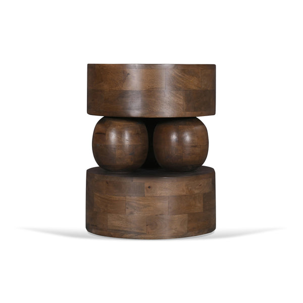 Metody 40cm Round Side Table - Walnut | Interior Secrets