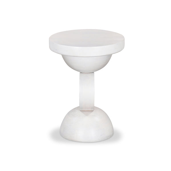 Dima 38cm Round Side Table - Cafe White | Interior Secrets