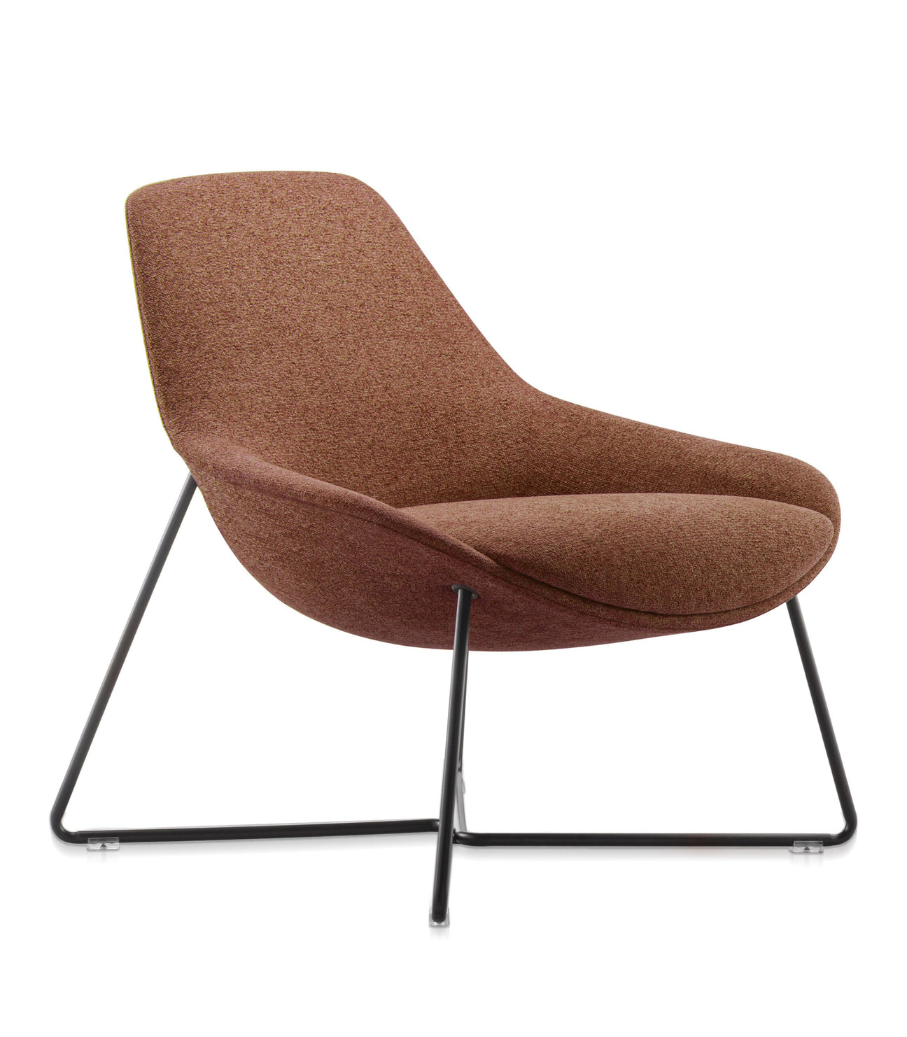 Smoliv Cross Base Lounge Chair - Rust | Interior Secrets