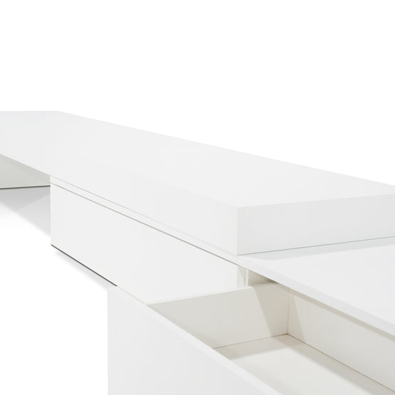 Katherine Extendable TV Entertainment Unit - White Oak | Interior Secrets