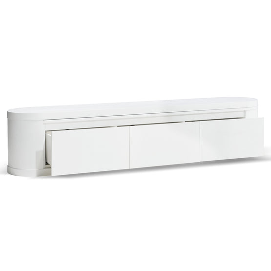 Eliza Extendable TV Entertainment Unit - Full White Oak | Interior Secrets