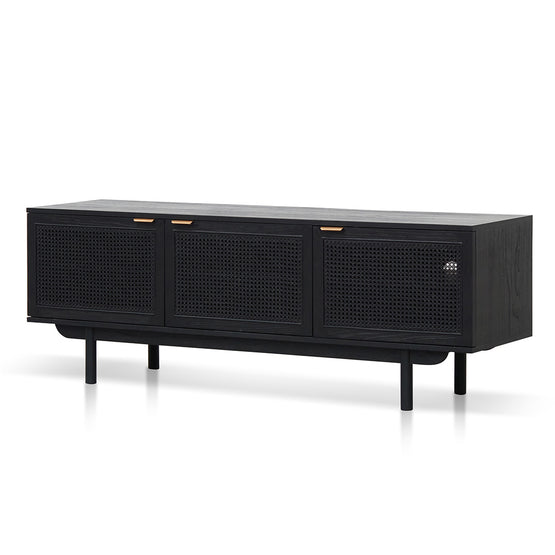 Benitez 1.7m ELM TV Entertainment Unit - Full Black | Interior Secrets