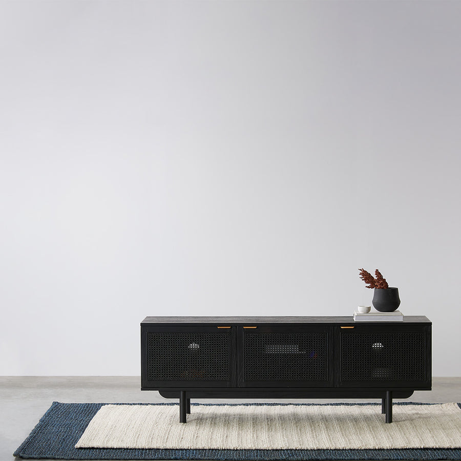 Benitez 1.7m ELM TV Entertainment Unit - Full Black | Interior Secrets