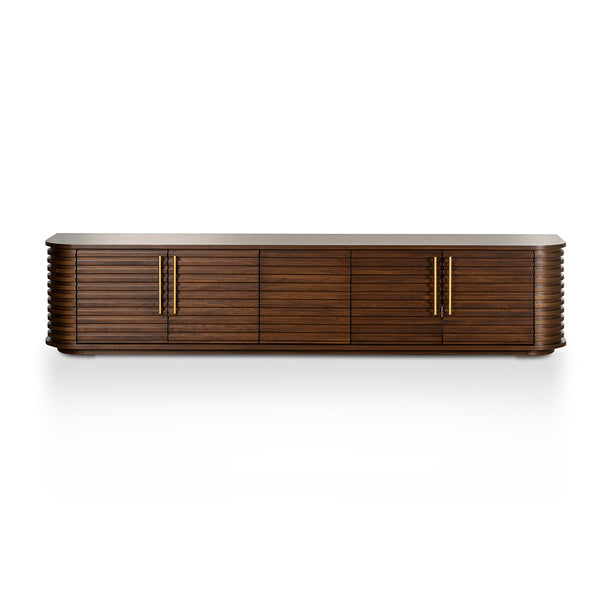 Domenic 2.3m TV Entertainment Unit - Walnut | Interior Secrets