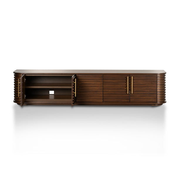 Domenic 2.3m TV Entertainment Unit - Walnut | Interior Secrets
