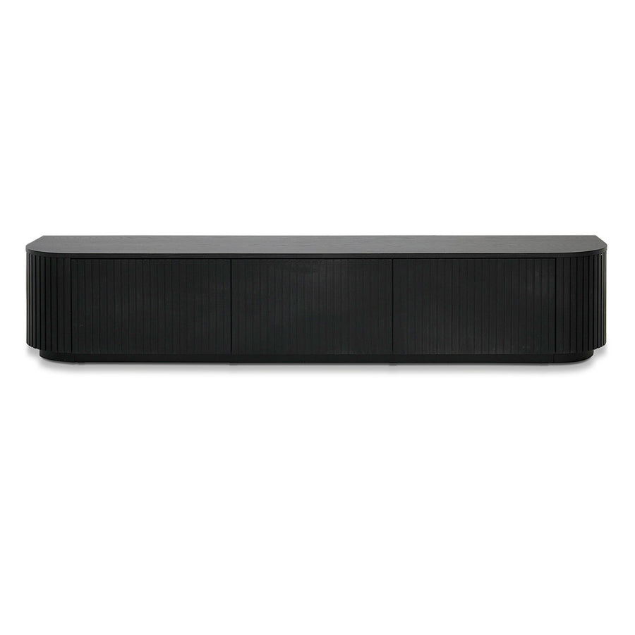 Marty 2.4m Entertainment TV Unit - Full Black Oak | Interior Secrets